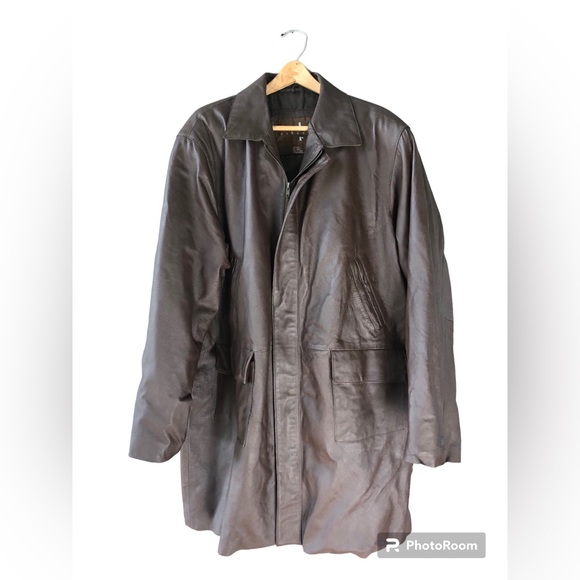 Joshua Ross | Jackets & Coats | Joshua Ross Long Genuine Leather Trench ...